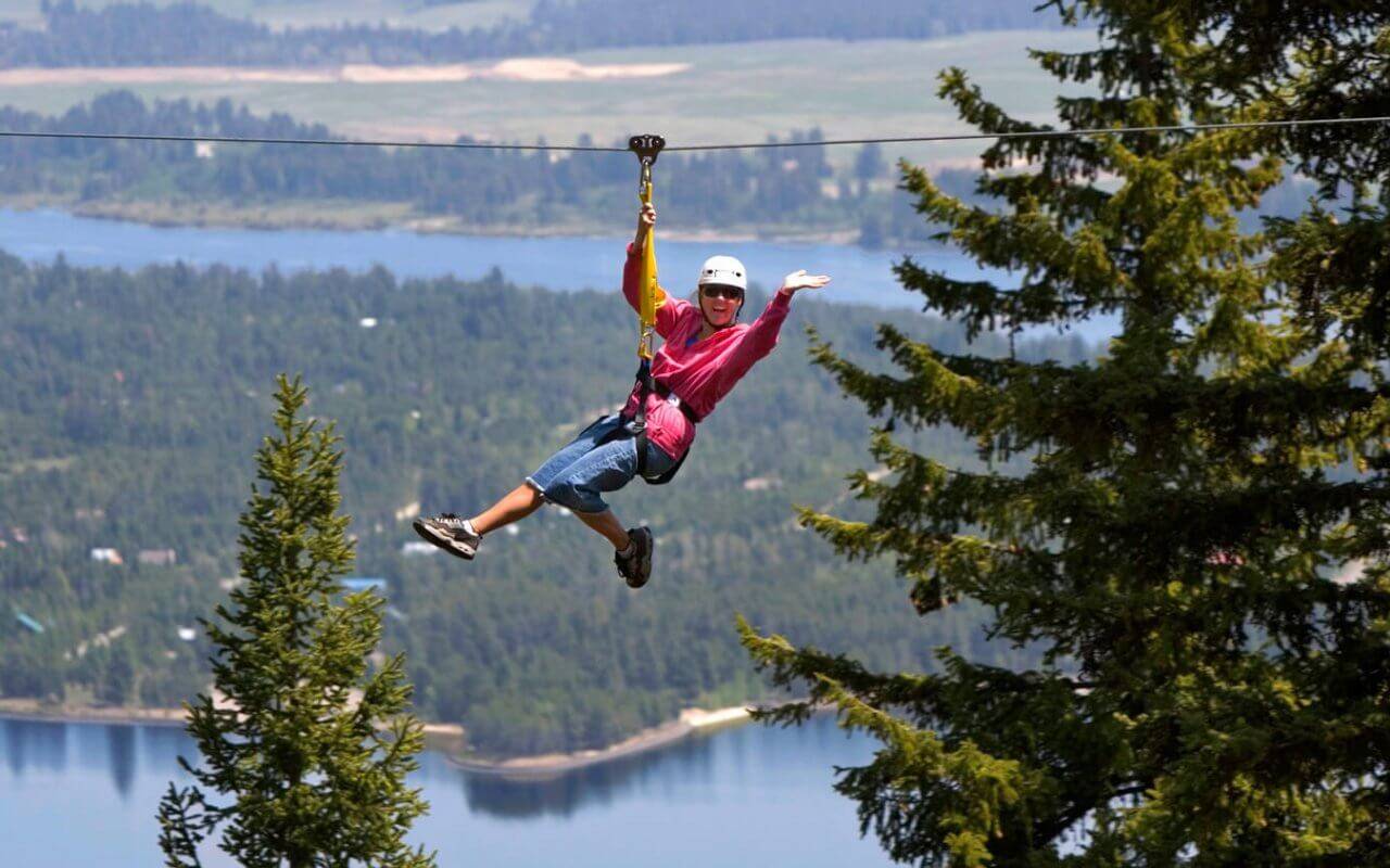 Soar High Above The Landscape Ziplining in Idaho